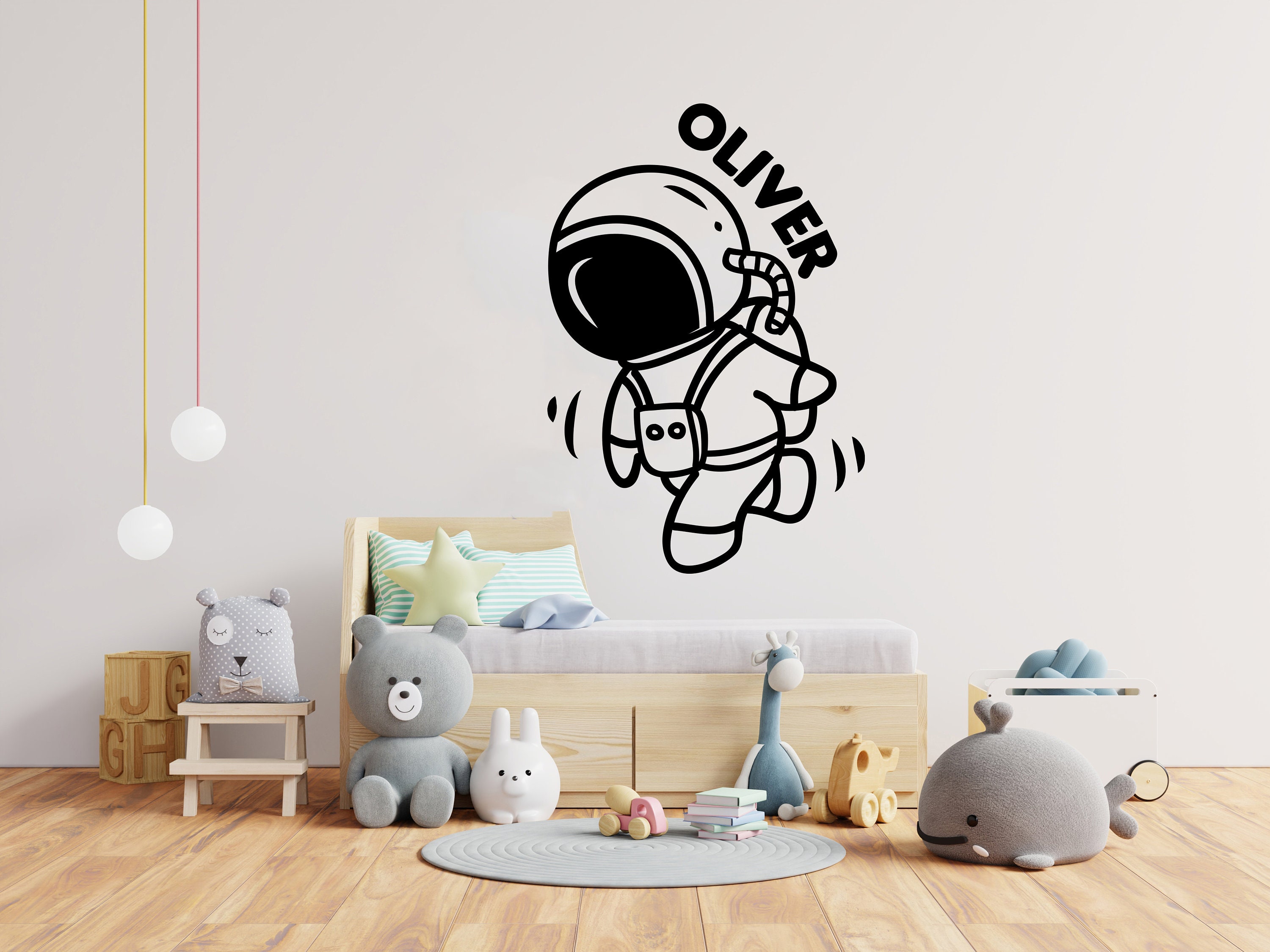 Personalized Wall Decalssapce Man Wall Decalsastronaut Wall - Etsy