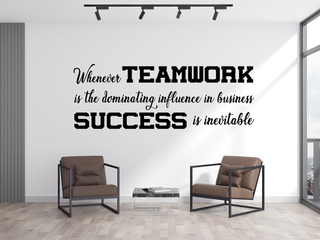 Teamwork & Success Wall Decaloffice Wall Decaloffice Wall - Etsy