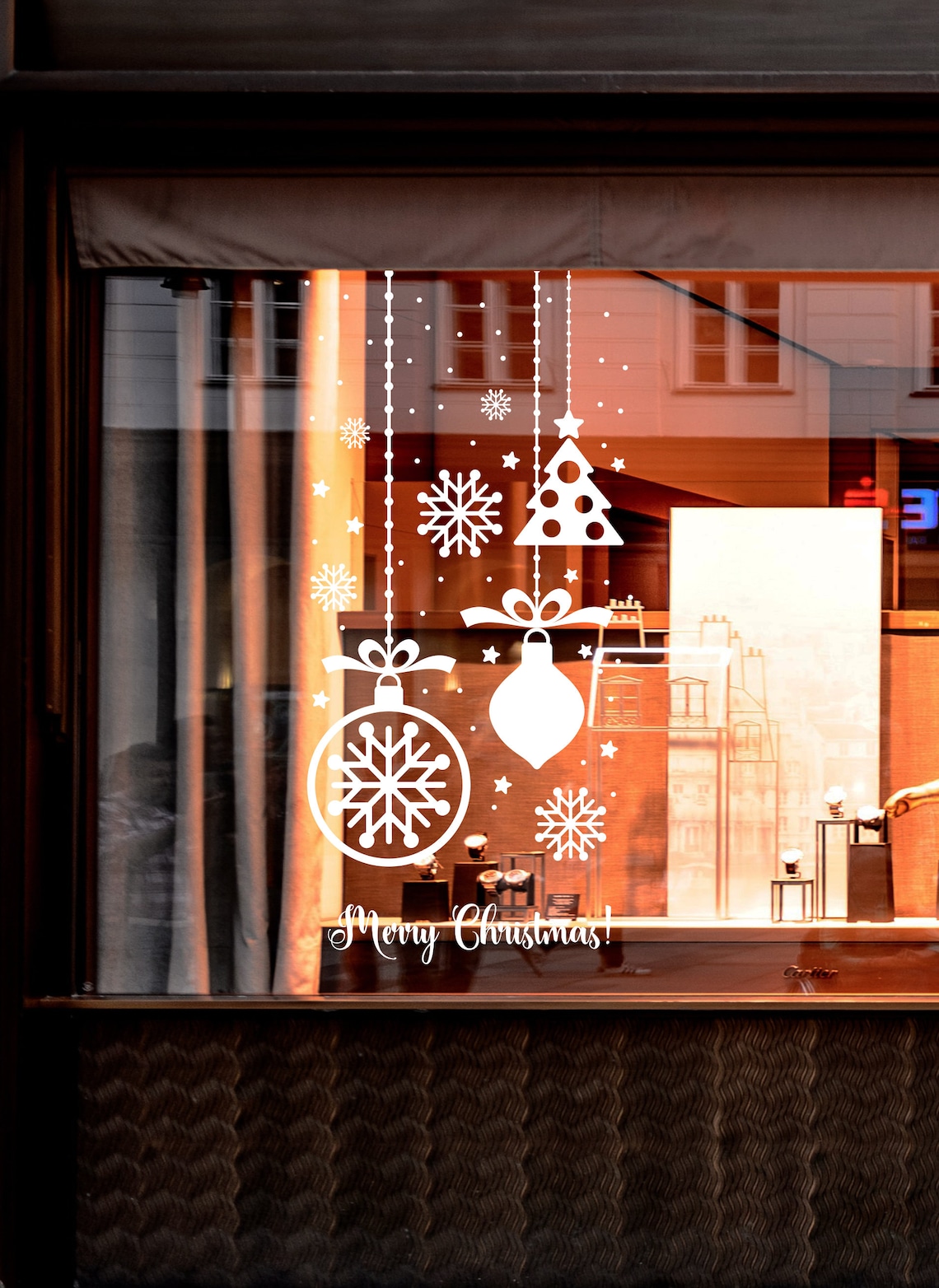 Vinyl Holiday Decal Christmas Window Decals Winter Decals - Etsy