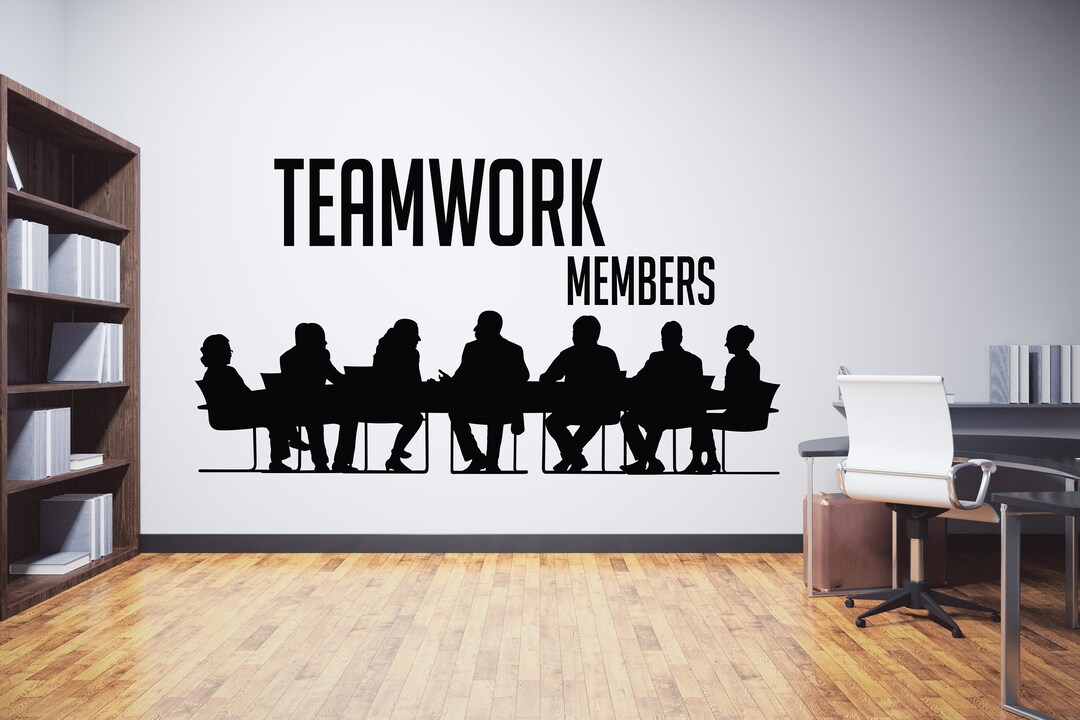 Teamwork Wall Decaloffice Wall Artteamwork Quote Wall - Etsy