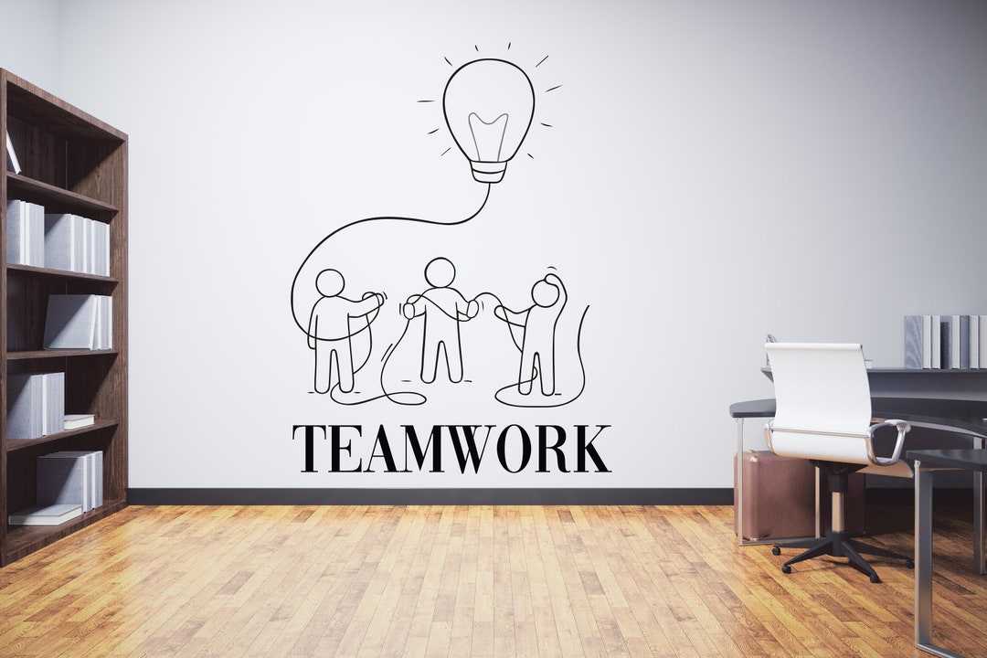 Teamwork Wall Decal,office Wall Art,teamwork Quote Wall Sticker,vinyl ...