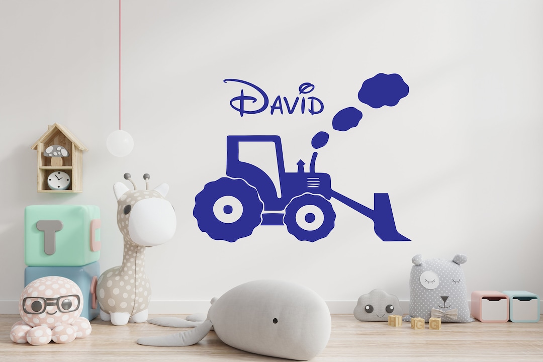 Tractor Wall Decal ,kids Personalized Wall Decal, Tractor Wall Sticker ...