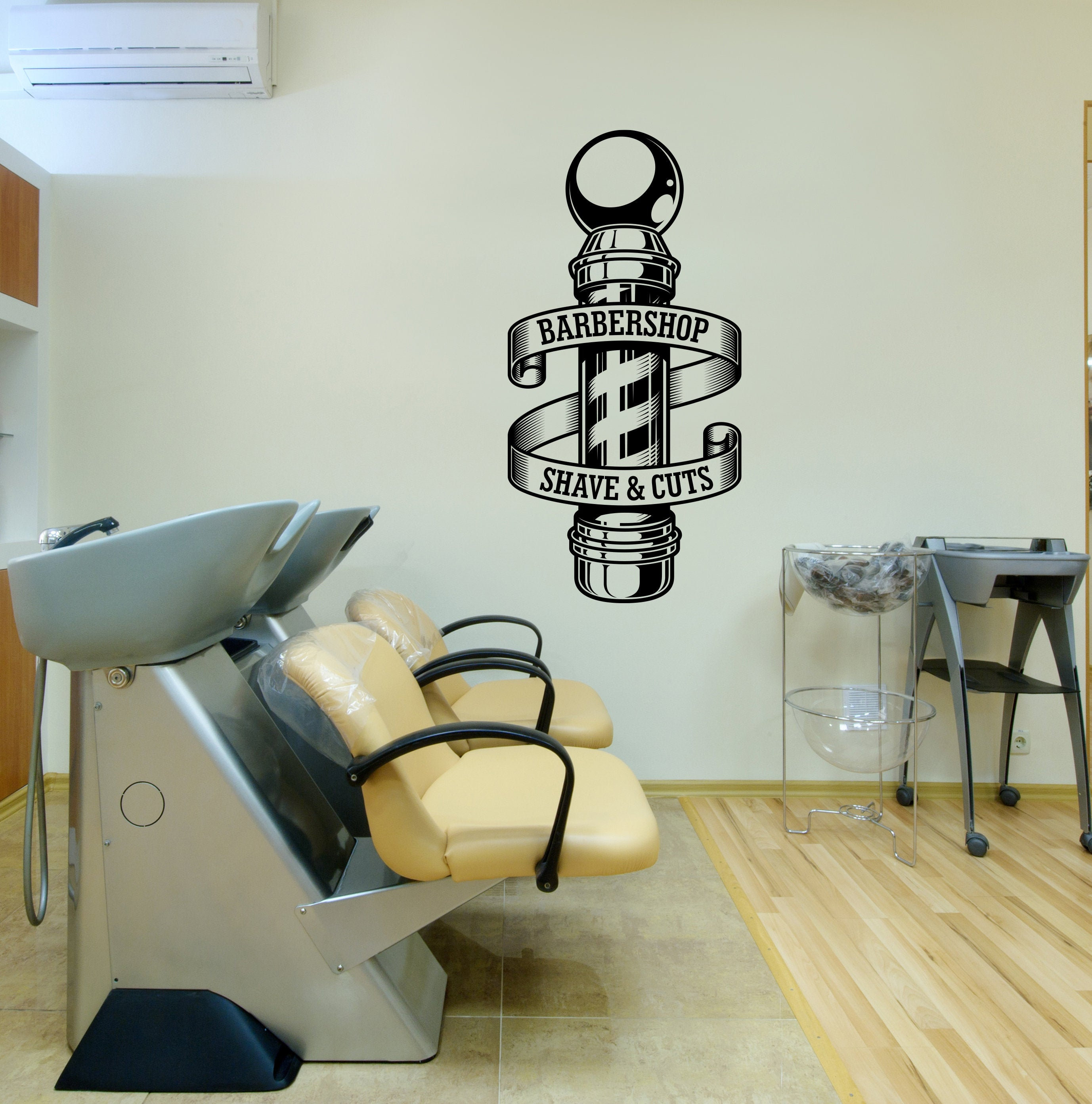 Home & Living Barber Wall Decal Barbershop Wall Art Haircut Wall Art ...