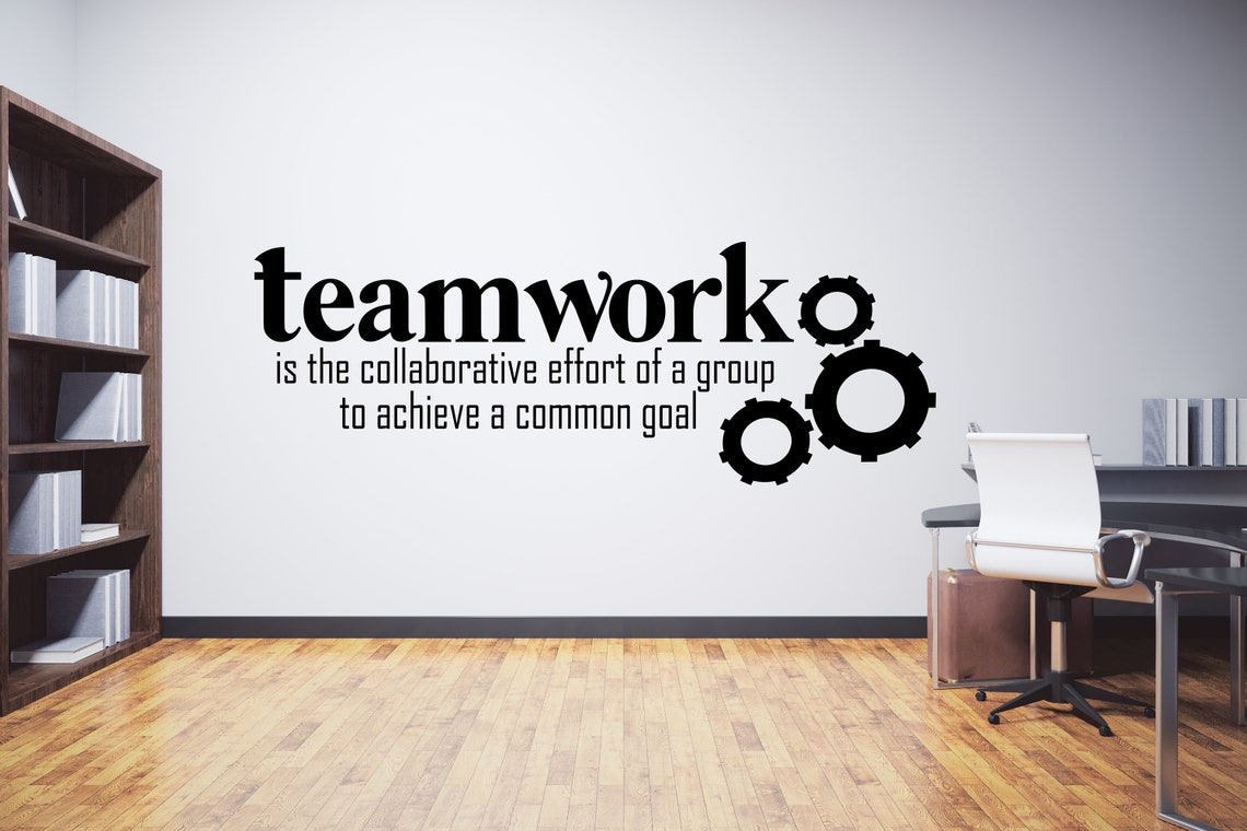 Teamwork Wall Decaloffice Wall Artteamwork Quote Wall | Etsy