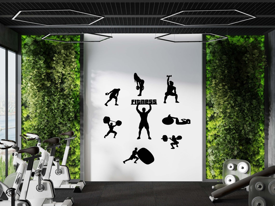Gym Wall Decalgym Wall Artfitness Wall Quotescrossfit Wall - Etsy