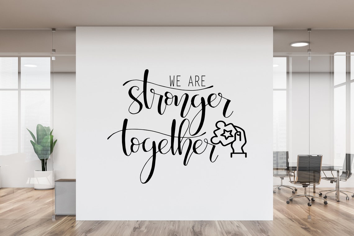 Teamwork Wall Decaloffice Wall Artteamwork Quote Wall - Etsy