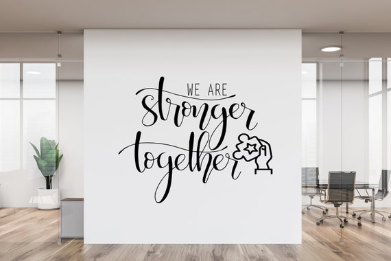Teamwork Wall Decaloffice Wall Artteamwork Quote Wall - Etsy