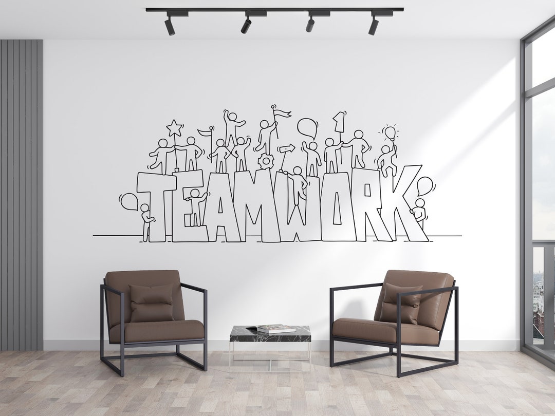 Teamwork Wall Decal,office Wall Decal,office Wall Sticker,office Wall ...