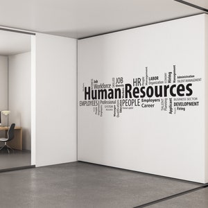 Human Resources Decals - Office Decal-office Wall Sticker-vinyl Decals ...