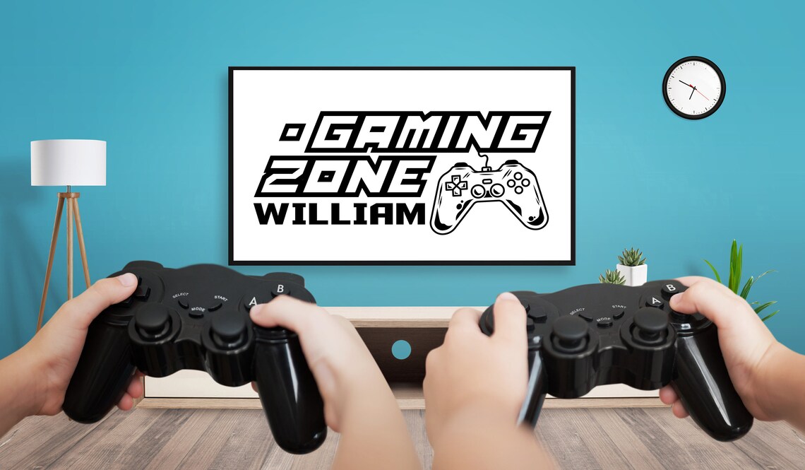 Gaming Zone Wall Decalgamer Wall Stickerboys Room Decalgame - Etsy