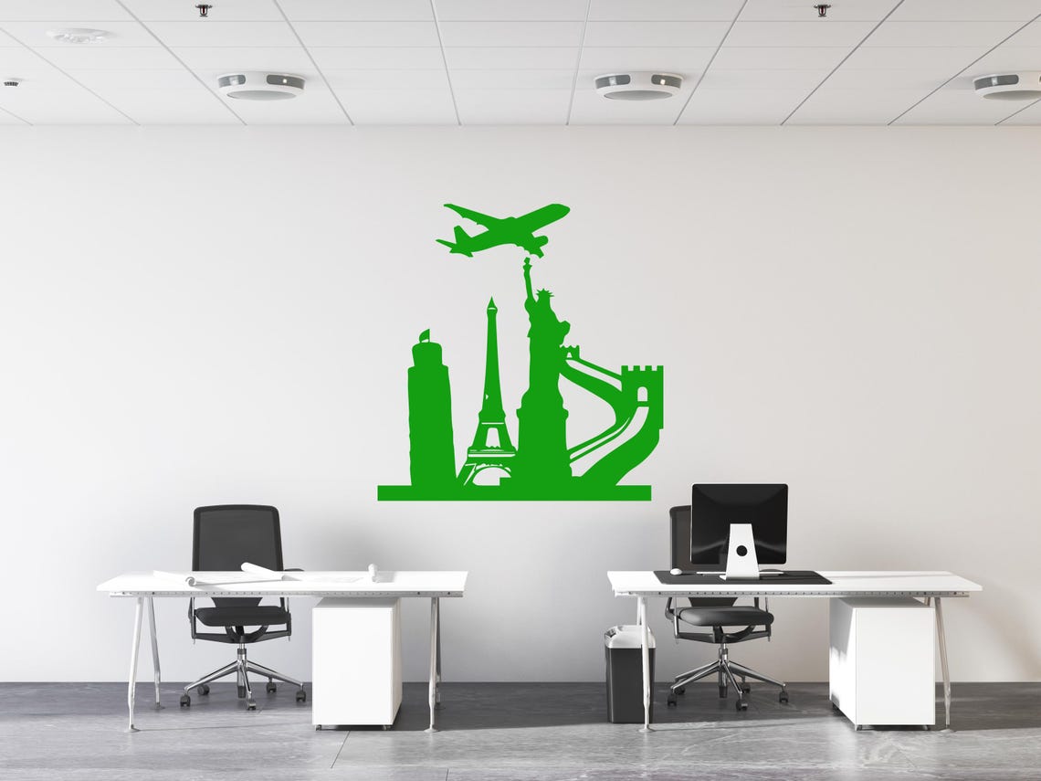 Travel Wall Decal,travel Tour Center Wall Art,travel Wall Sticker ...