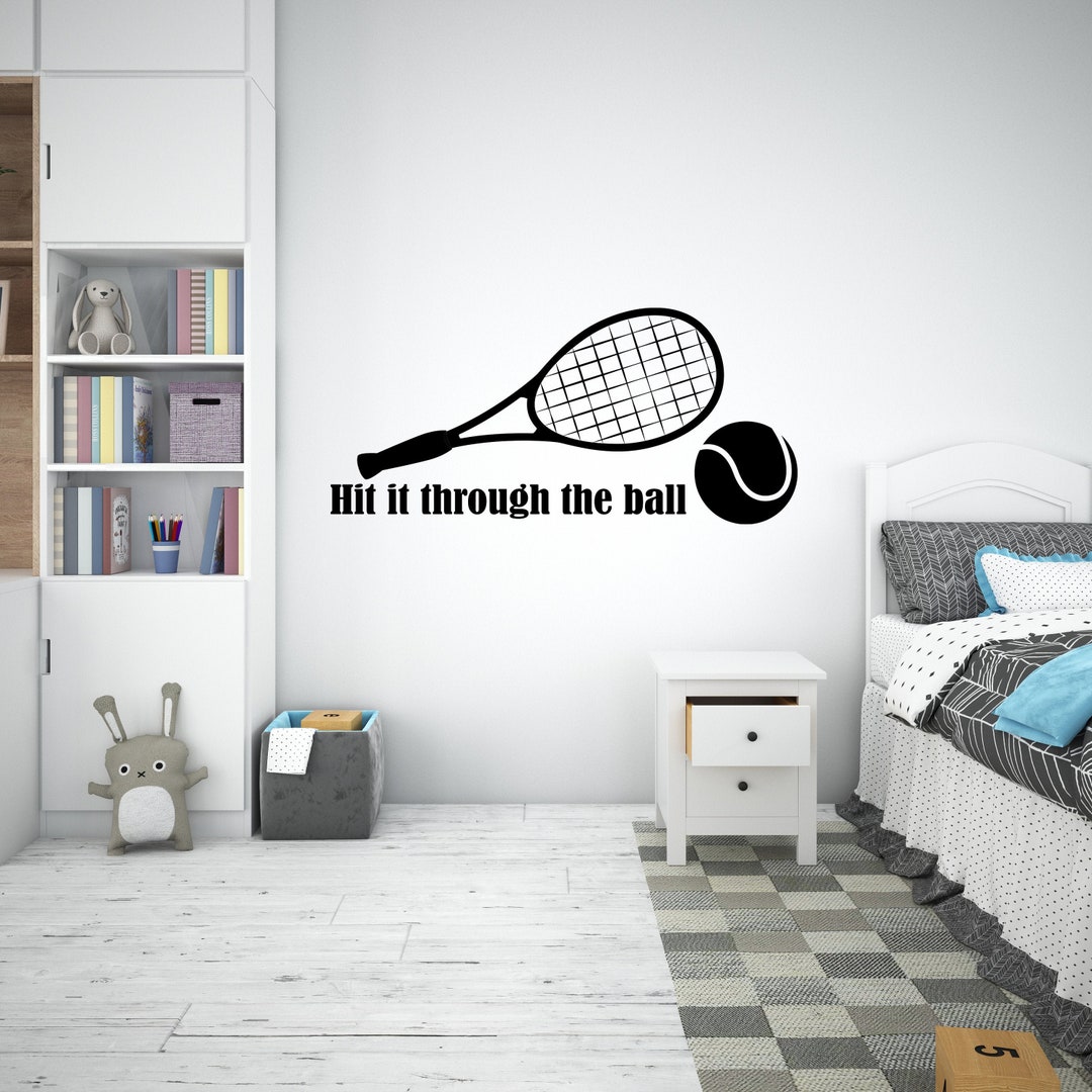 Tennis Wall Decal,tennis Quotes Wall Art,tennis Wall Sticker,tennis ...