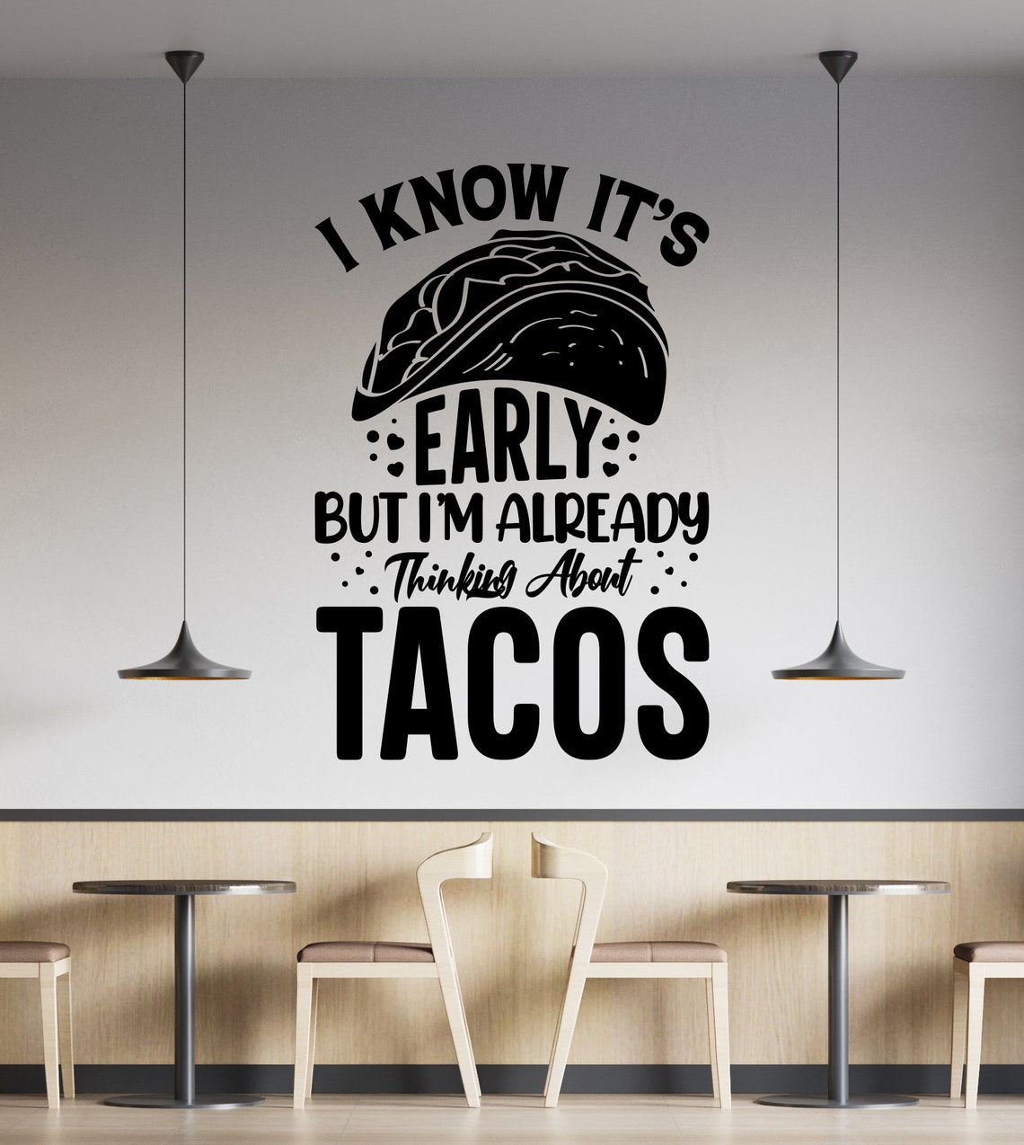 Tacos Wall Decal Tacos Wall Sticker Tacos Wall Art Fast Food - Etsy