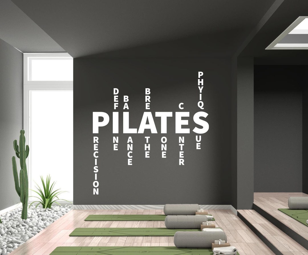 Pilates Quotes Wall Decal,pilates Wall Art,fitness Wall Quotes,pilates ...