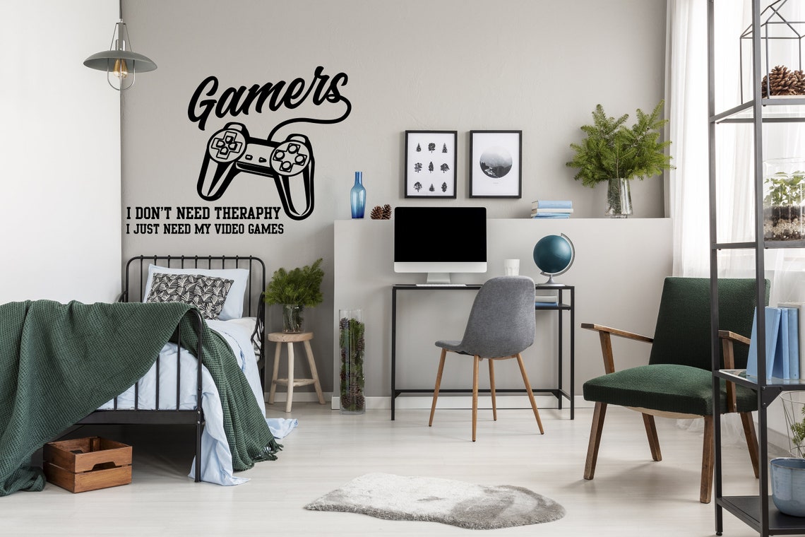 Gamers Wall Decal,game Wall Art,best Gamer Wall Sticker,vinyl Letter ...