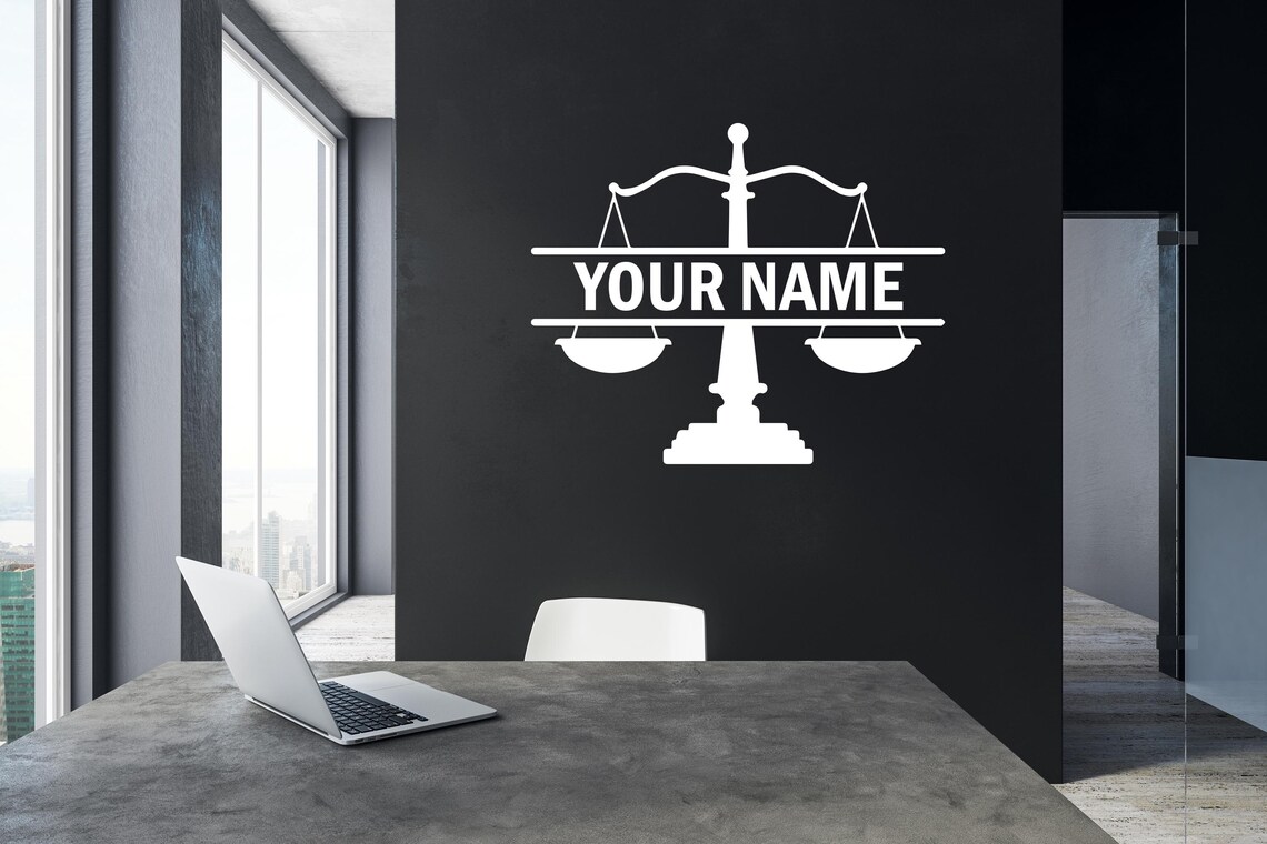 Law Firm Wall Decal,law Wall Decal,office Wall Sticker,advocate Wall ...