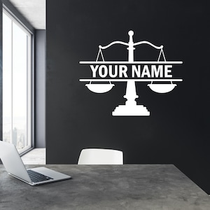 Law Firm Wall Decal,law Wall Decal,office Wall Sticker,advocate Wall ...