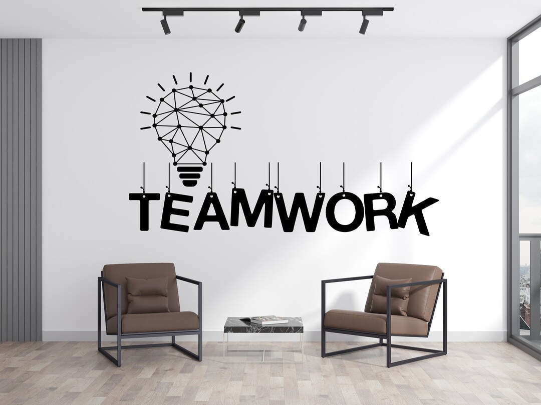 Teamwork Wall Decal,office Wall Art,teamwork Quote Wall Sticker,vinyl ...