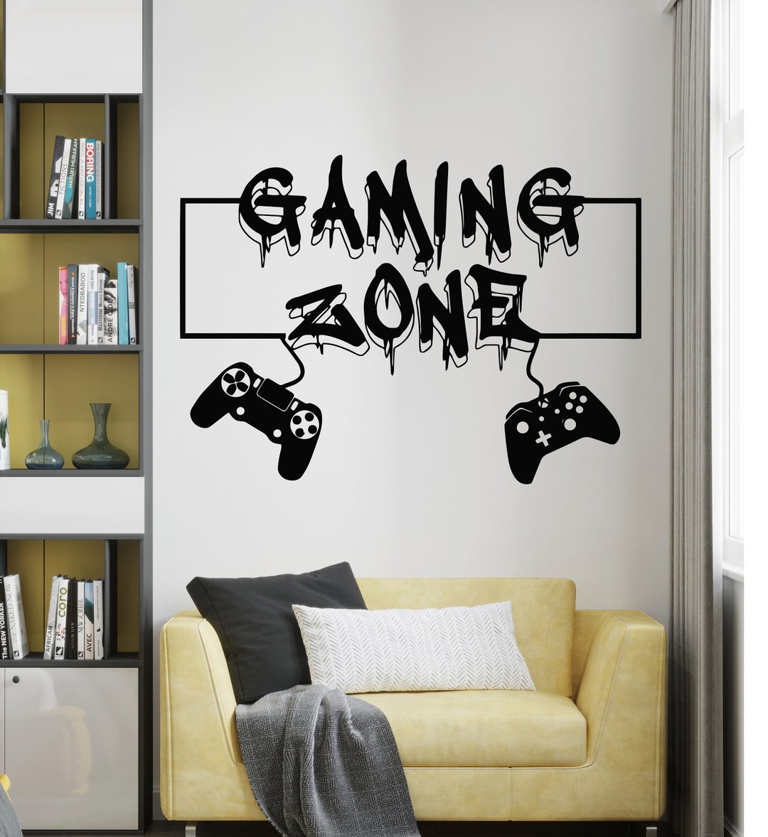 Game Zone Wall Decal,game Wall Art,best Gamer Wall Sticker,vinyl Letter ...
