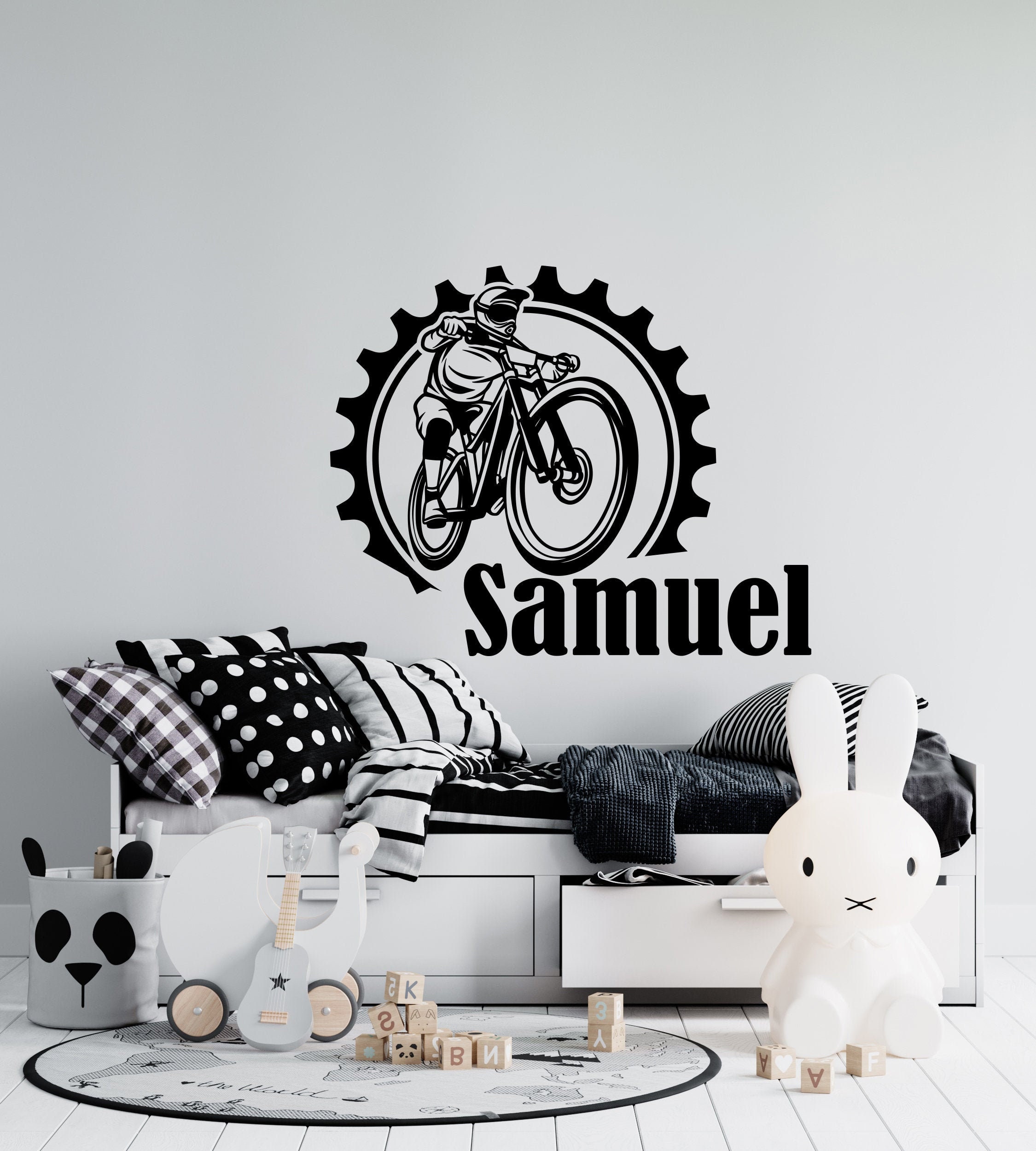 Home & Living Bike Wall Decal Bicycle Family Decal Bike Wall Art Vinyl ...