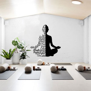 Yoga Wall Decal,yoga Quotes Wall Sticker,yoga Wall Art,meditation Wall ...