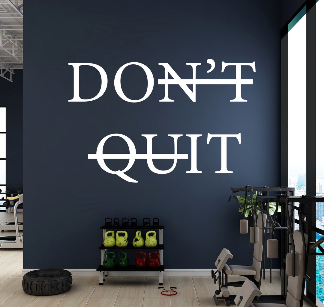 Gym Wall Decal,gym Wall Art,fitness Wall Quotes,crossfit Wall Sticker ...