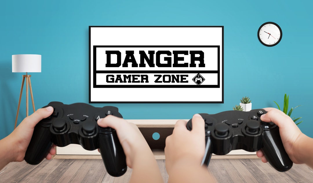 Danger Gamer Zone Wall Decal,game Wall Art,best Gamer Wall Sticker ...