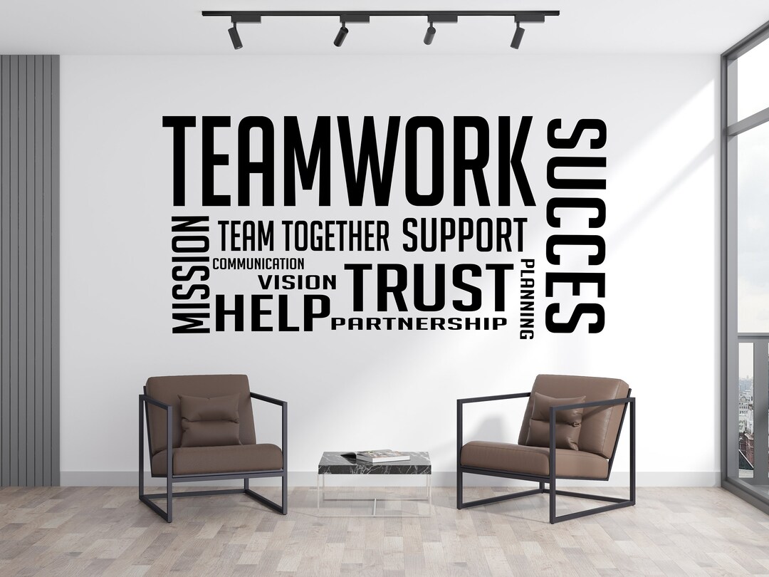 Teamwork Wall Decal,office Wall Art,teamwork Quote Wall Sticker,vinyl ...