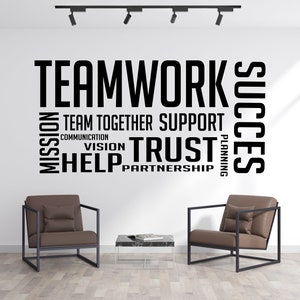 Teamwork Wall Decal,office Wall Art,teamwork Quote Wall Sticker,vinyl ...