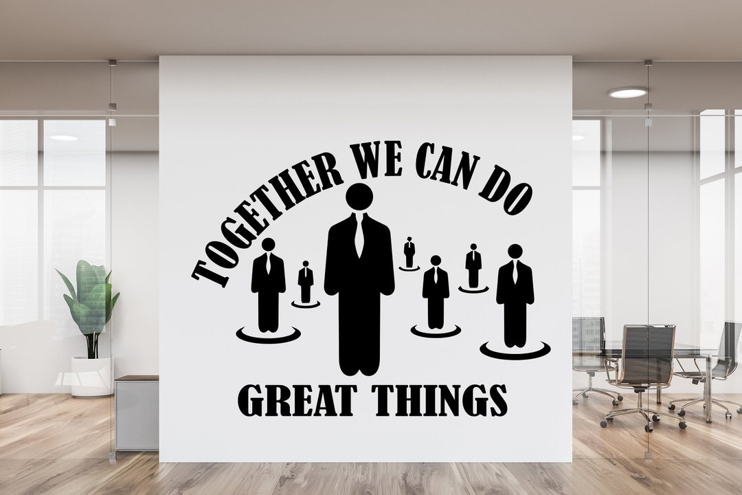 Teamwork Wall Decal,office Wall Art,teamwork Quote Wall Sticker,vinyl ...