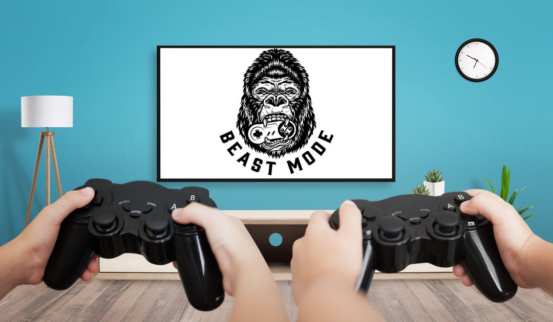 Beast Mode Game Wall Decal,game Wall Art,best Gamer Wall Sticker,vinyl ...