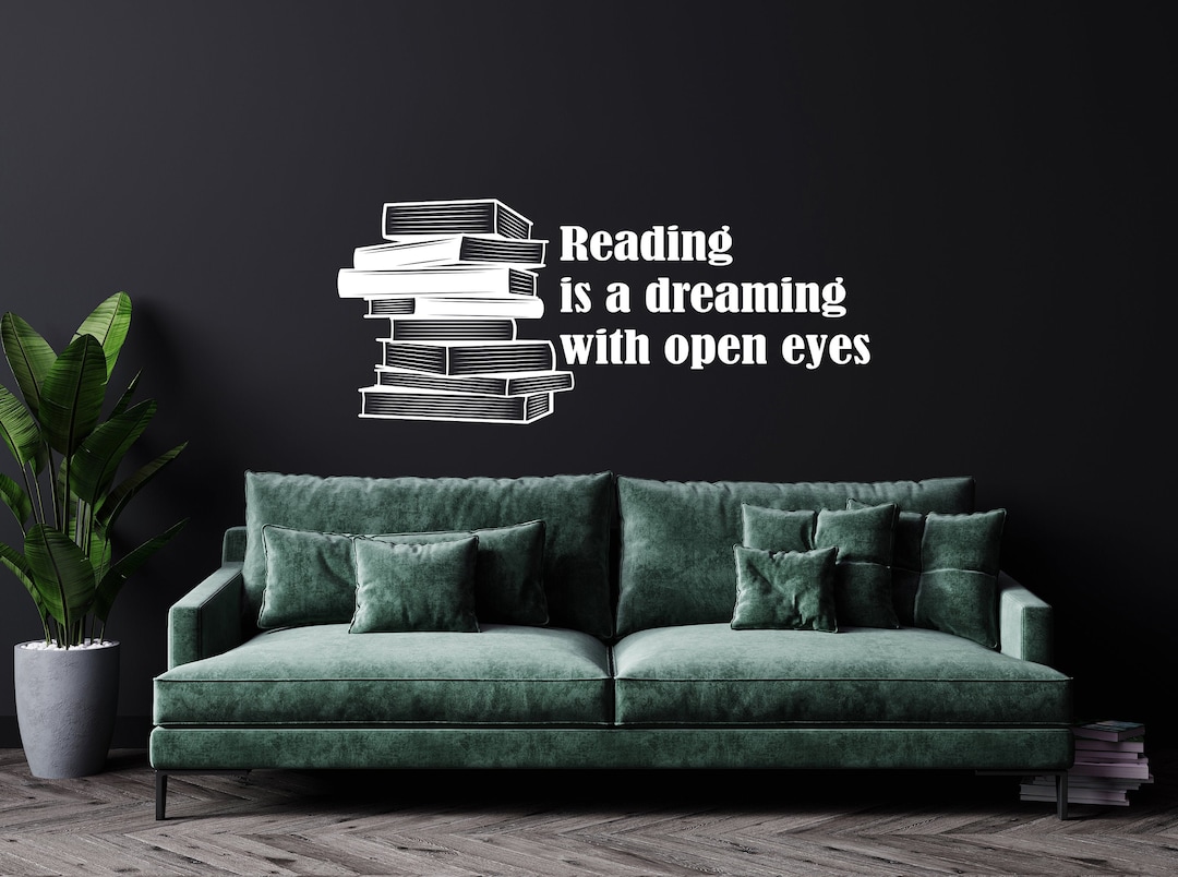 Reading Quotes Wall Decal,inspiratin Book Quotes Wall Art,vinyl Letter ...
