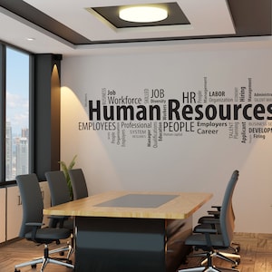 Human Resources Decals - Office Decal-office Wall Sticker-vinyl Decals ...