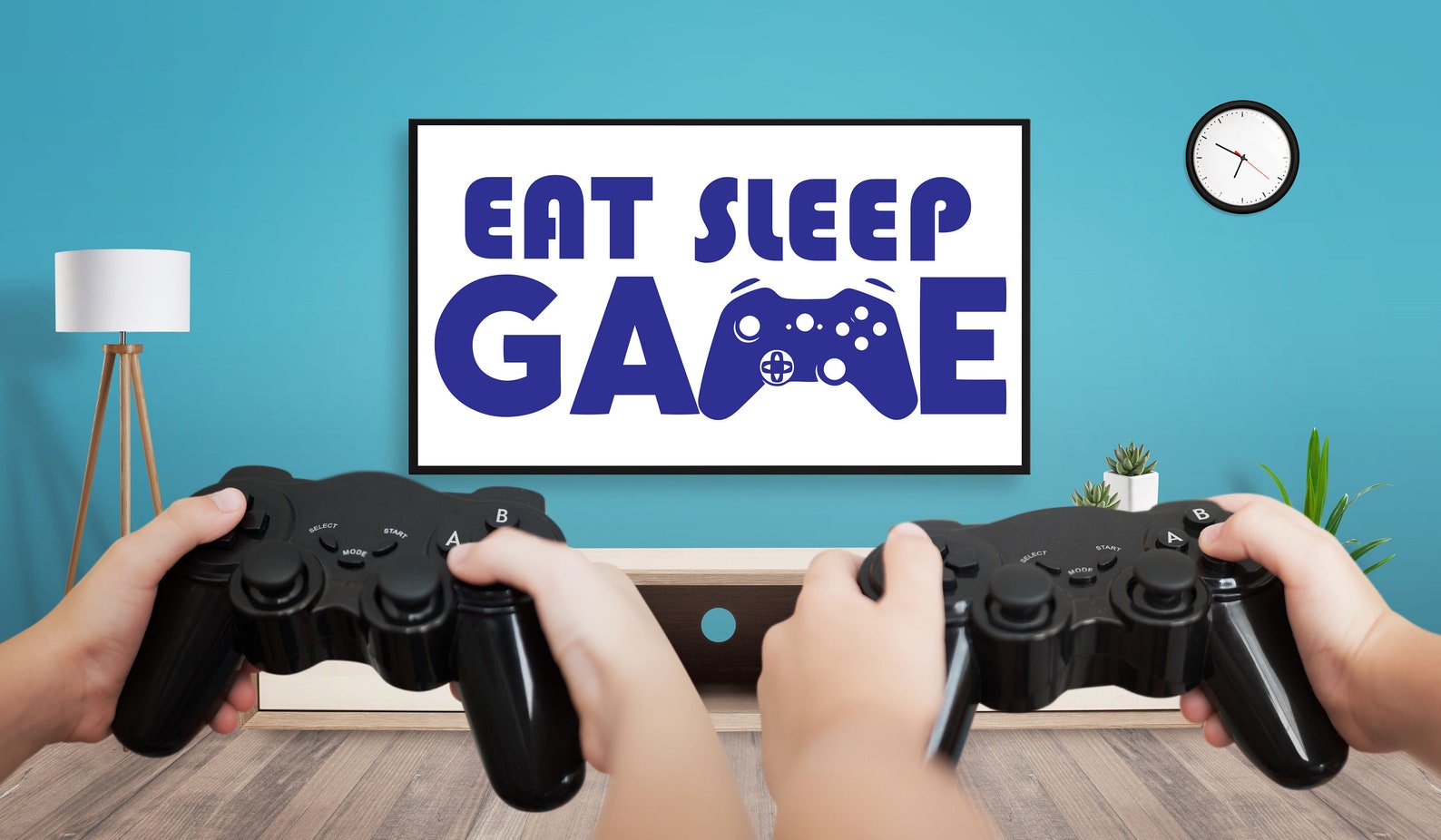 Eat Sleep Game Wall DecalGame Wall Art Gamer Wall | Etsy