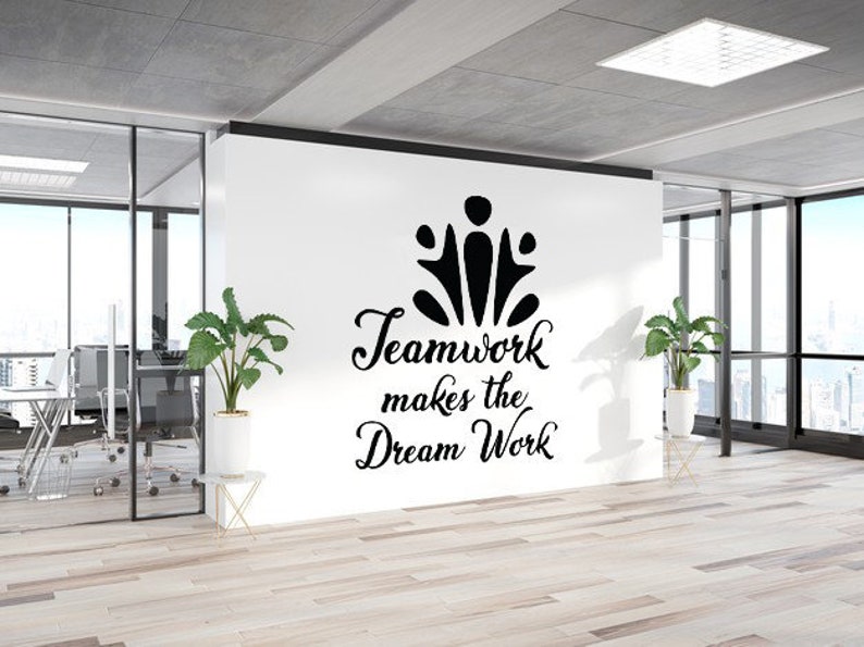 Teamwork Wall Decaloffice Wall Artteamwork Quote Wall - Etsy