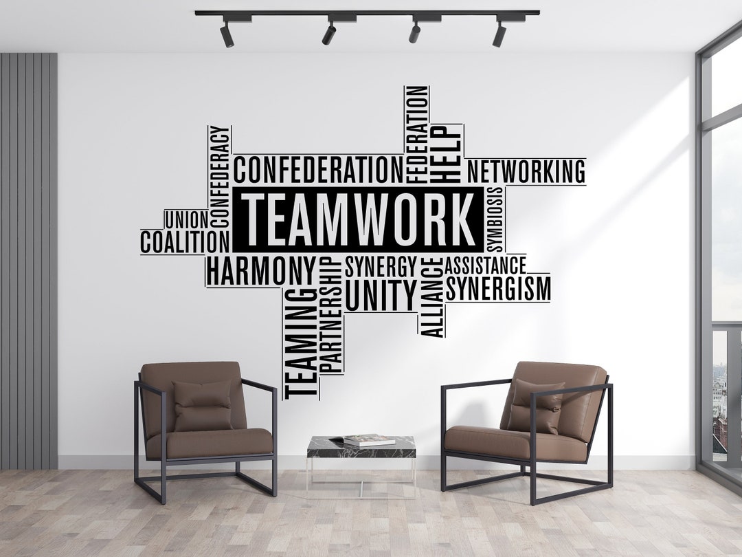 Teamwork Wall Decal,office Wall Art,teamwork Quote Wall Sticker,vinyl ...
