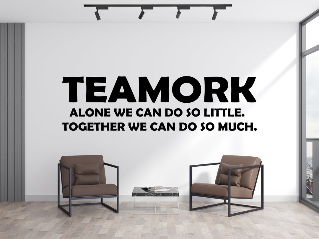 Teamwork Wall Decal Motivation Quotes Decal Office Wall Sticker Office ...