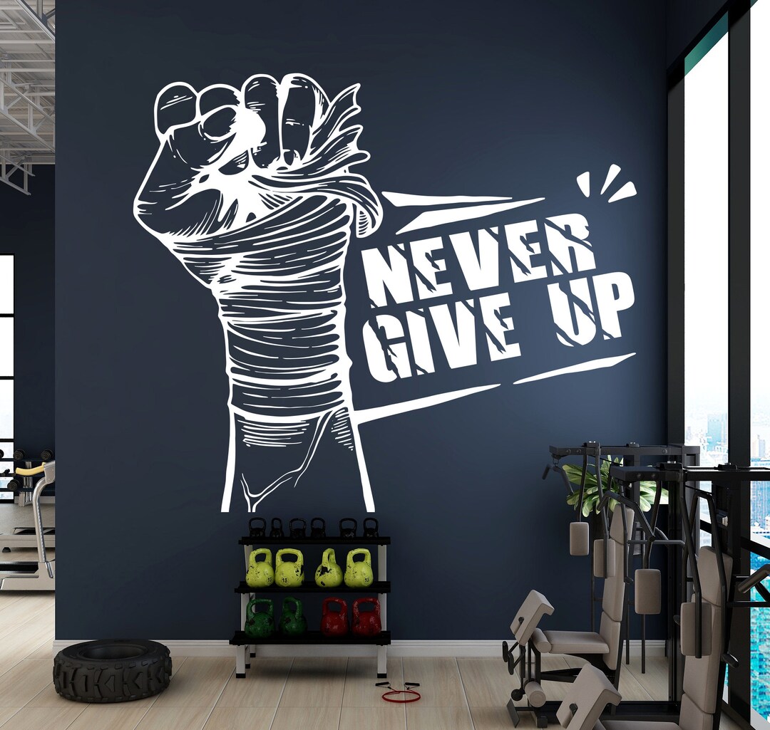 Gym Wall Decal,gym Wall Art,fitness Wall Quotes,crossfit Wall Sticker ...