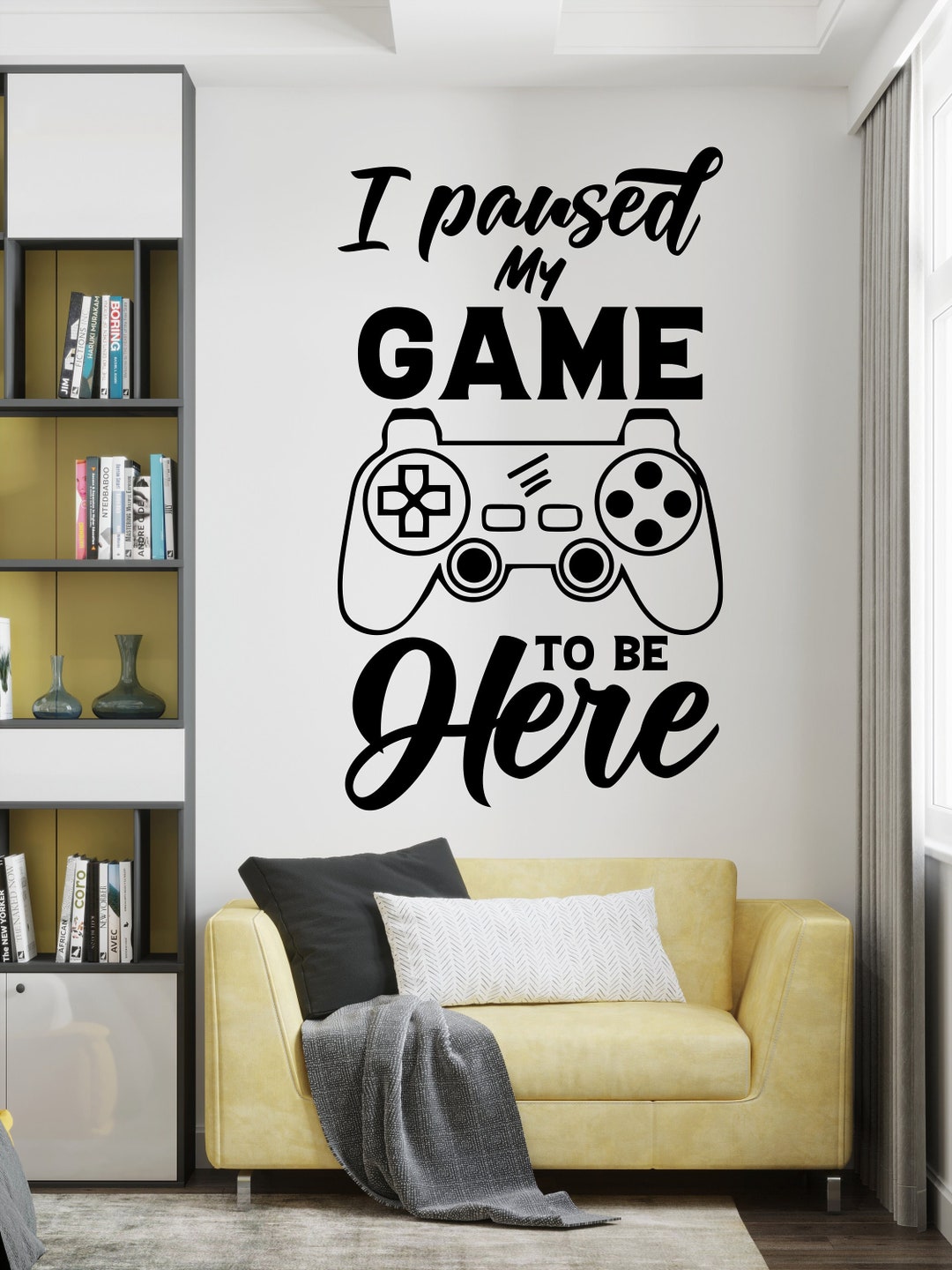 Gaming Zone Wall Decal,gamer Wall Sticker,boys Room Decal,game ...