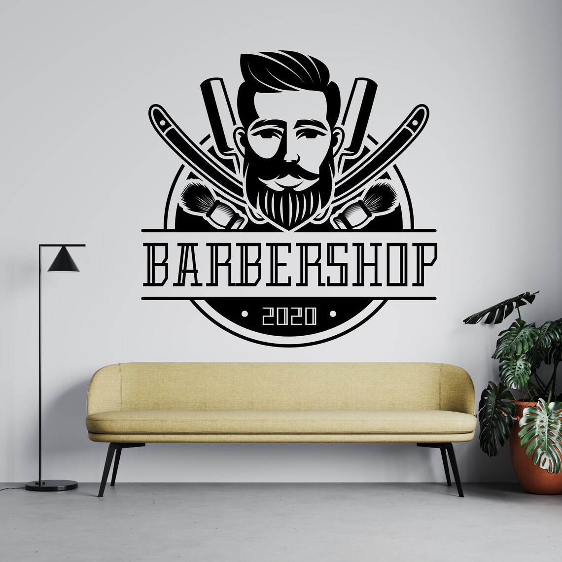 Barber Shop Wall Decal Hair Salon Wall Art Barber Shop Wall - Etsy