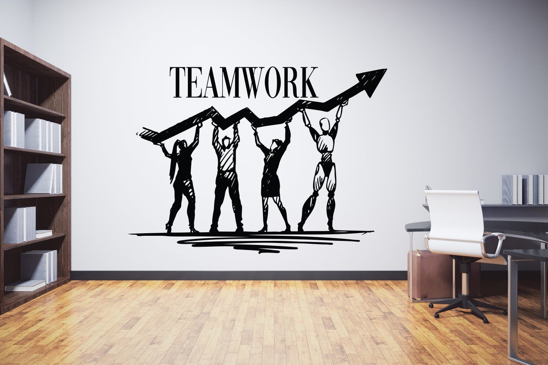 Teamwork Wall Decal,office Wall Art,teamwork Quote Wall Sticker,vinyl ...