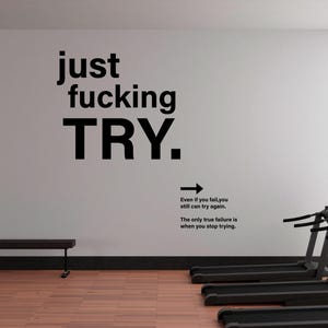 GYM Motivational Quote Wall Decal,gym Wall Art,fitness Wall Quotes ...