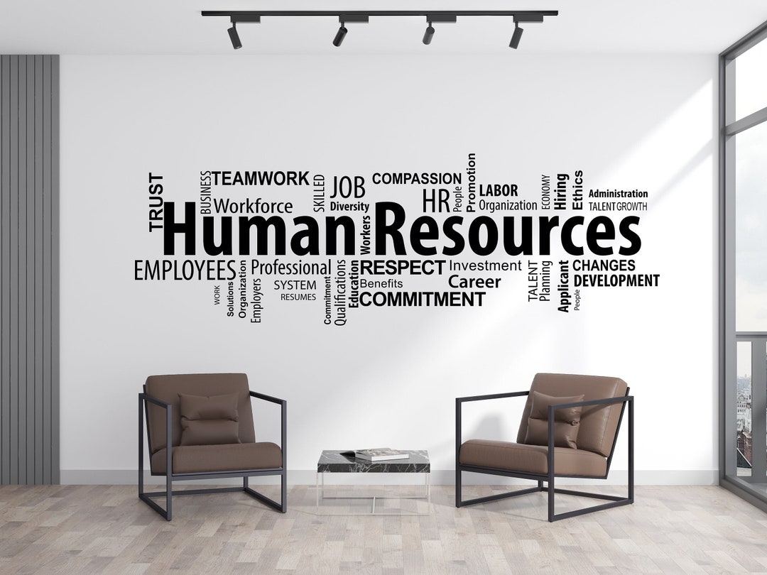 Human Resources Decals Office Decal-office Wall Sticker-vinyl Decals ...