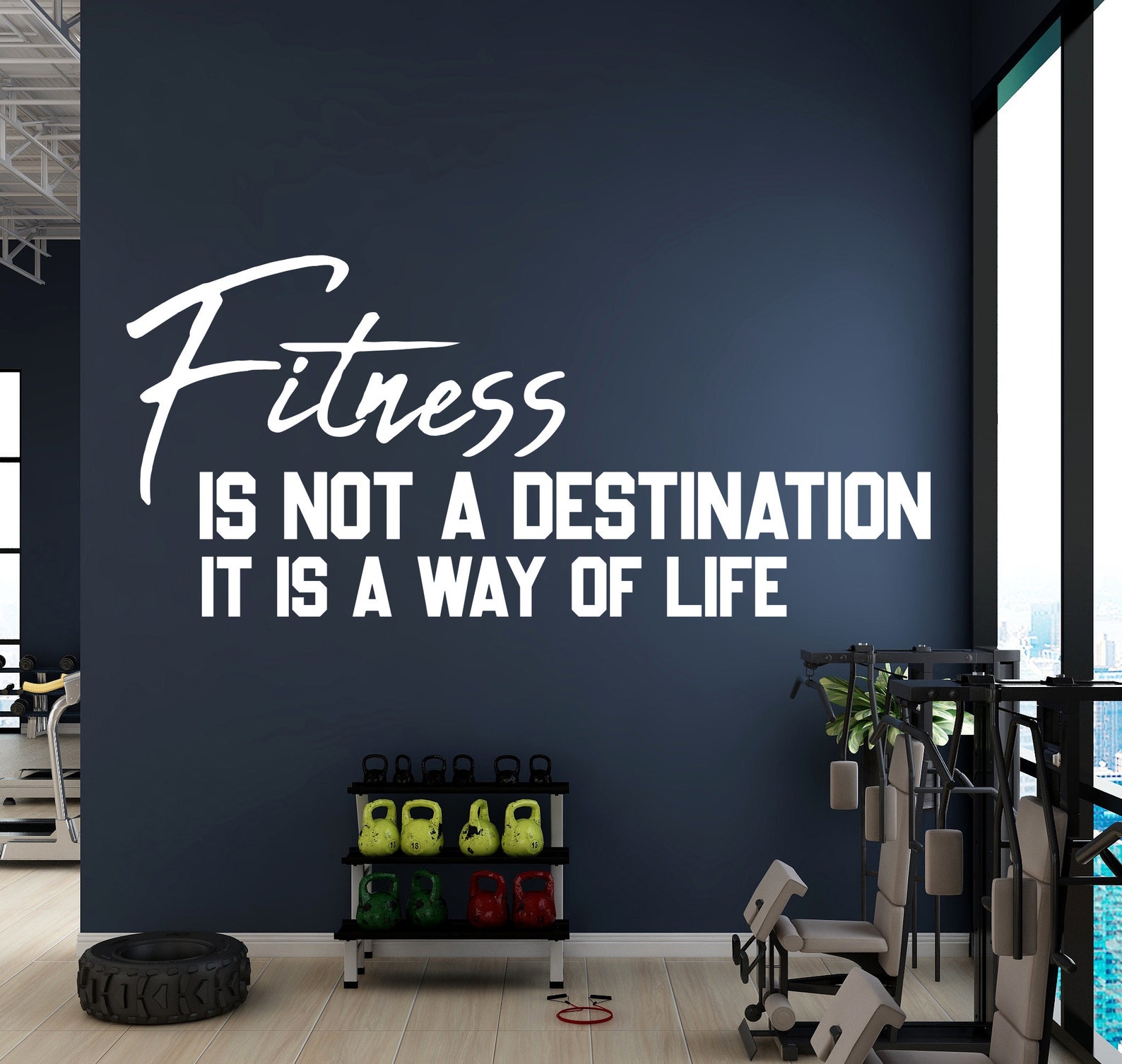 Gym Wall Decal,gym Wall Art,fitness Wall Quotes,crossfit Wall Sticker ...