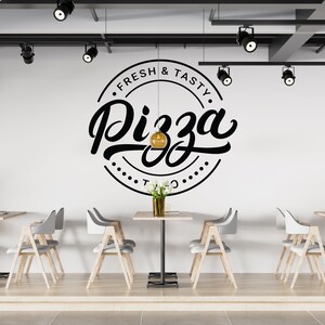 Pizza Wall Decal,pizza Shop Wall Art,pizza Restaurant Wall Sticker ...