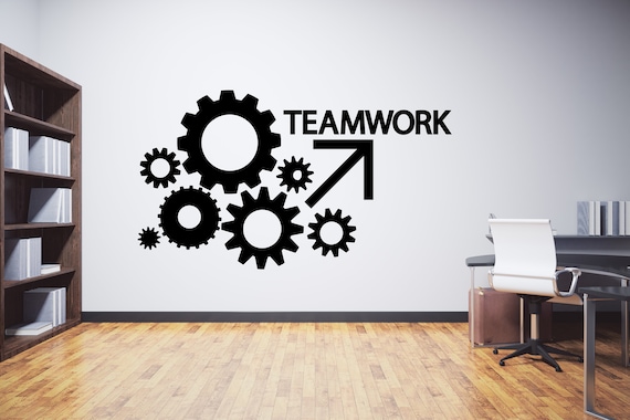 Teamwork Wall Decaloffice Wall Artteamwork Quote Wall | Etsy