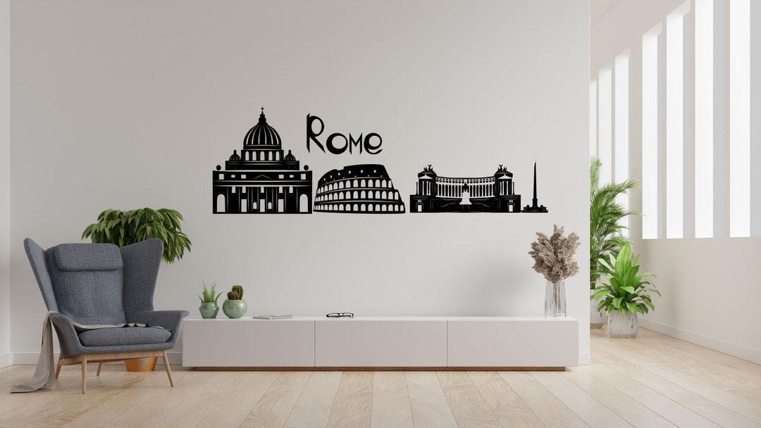 Rome Wall Decal,rome Wall Art,coloseum Wall Sticker,vinyl Letter,city ...