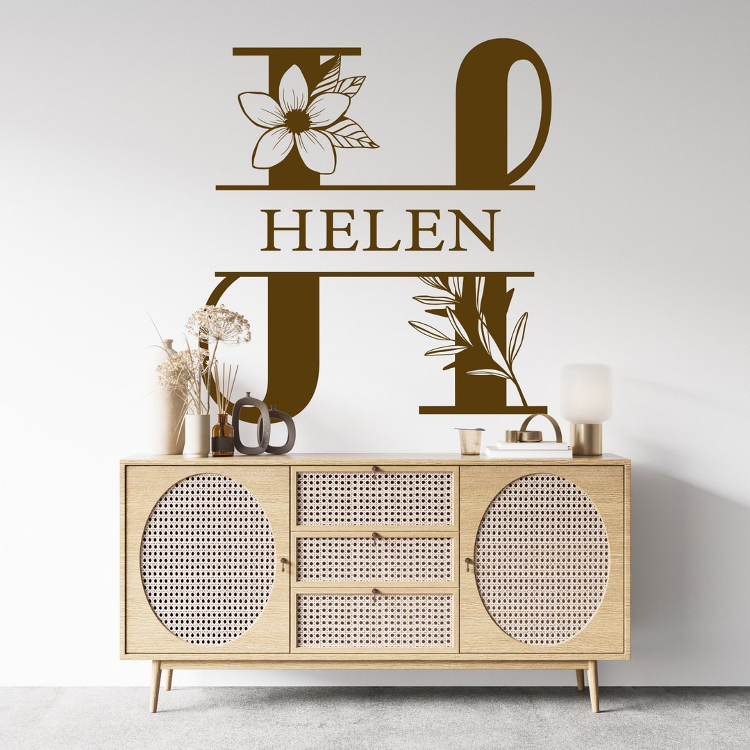 Personalized Name Wal Decal Letter Wall Decal Nursery Wall Decal Girl ...