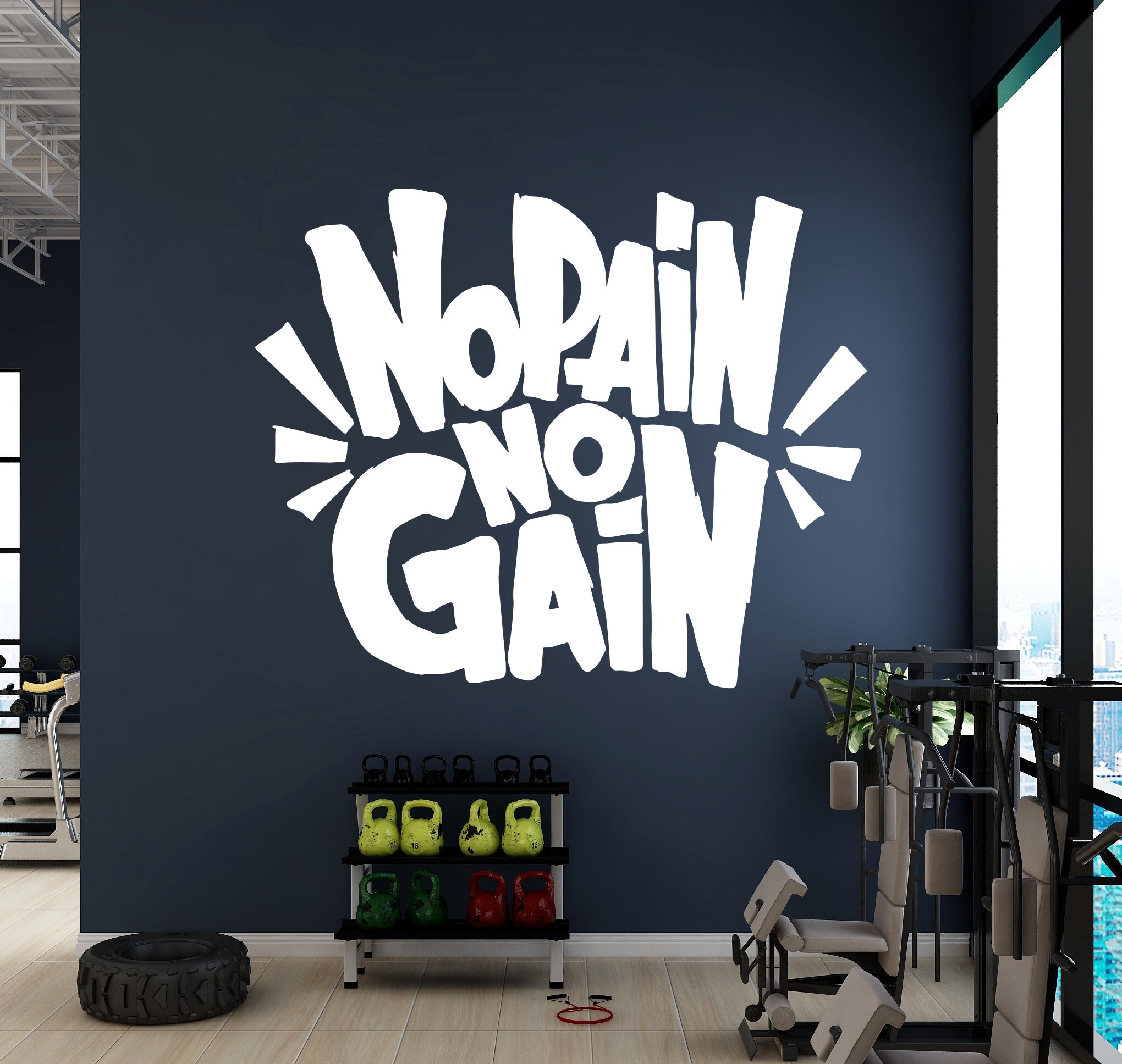 Gym Wall Decal,gym Wall Art,fitness Wall Quotes,crossfit Wall Sticker ...