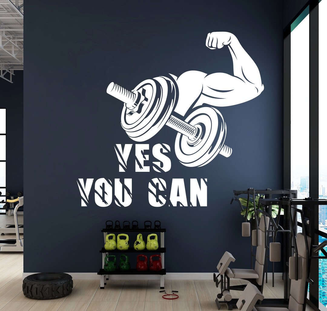 Gym Wall Decal,gym Wall Art,fitness Wall Quotes,crossfit Wall Sticker ...